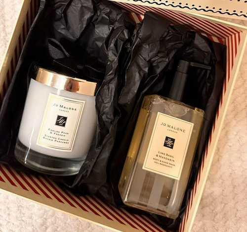 Jo malone свеча гель для душа набор