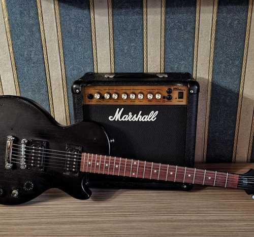 Epiphone Les Paul + Marshall MG15 DFX