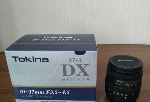 Объектив Tokina 10-17 Fisheye Canon