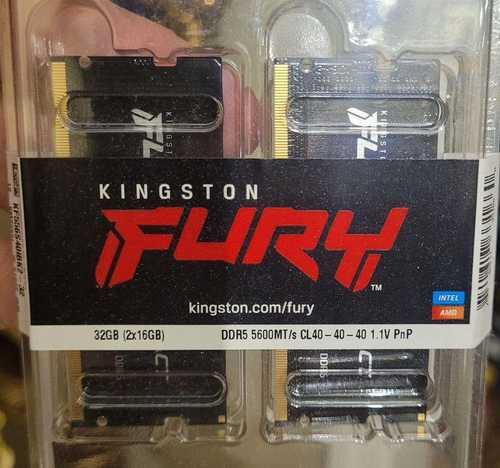 SO-dimm 44800 Kingston fury DDR5 5600 2x16 (32гб)