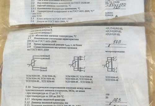 Термопреобразователи сопротивления тсп 9204-05