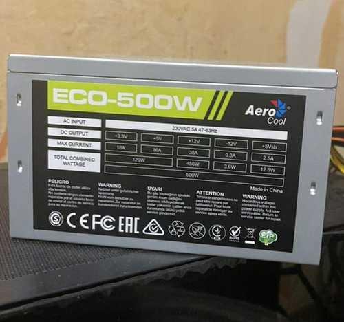 Блок питания aerocool eco 500w