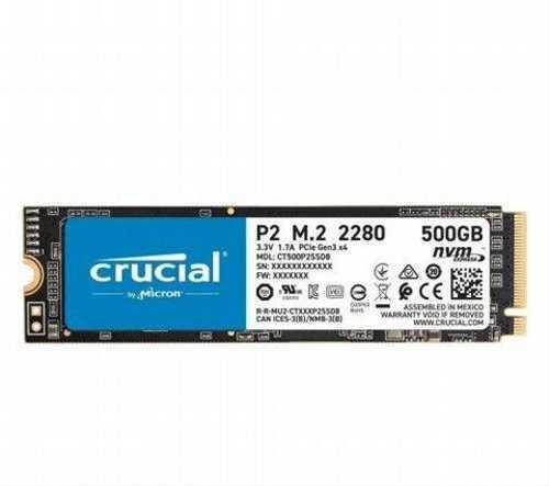 SSD накопитель Crucial P2 SSD 500GB, M.2 (2280), P
