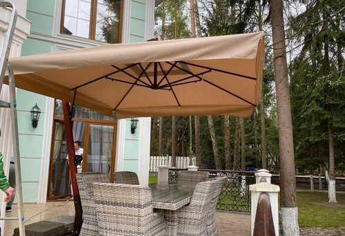 Усиленные боковые зонты для летнего кафе 4х4