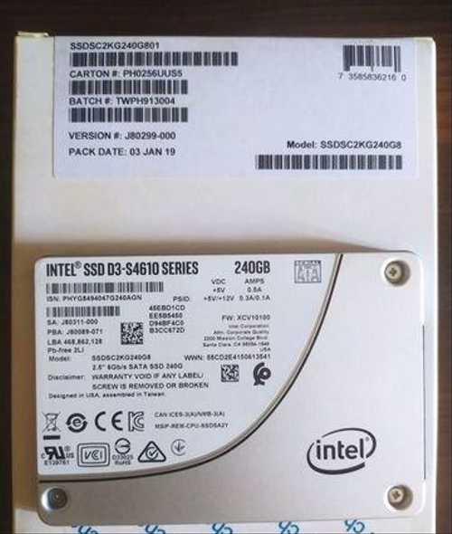 SSD Диск Intel D3-S4610 240Gb