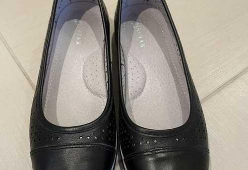 Балетки туфли черные для девочки р35