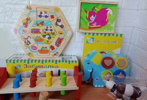 Пакет новых развивающих деревянных игрушек