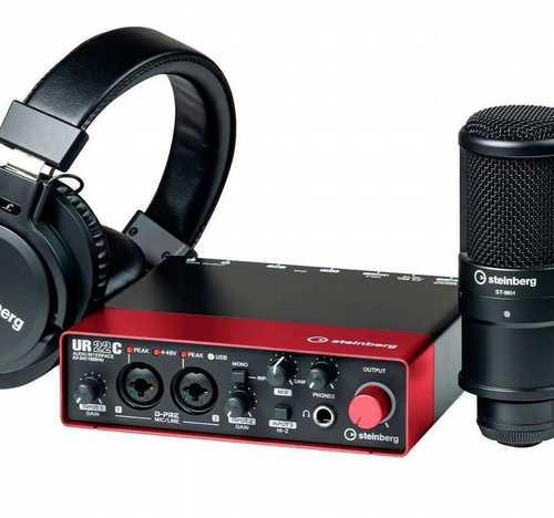 Аудиоинтерфейс Steinberg UR22C Red Recording Pack