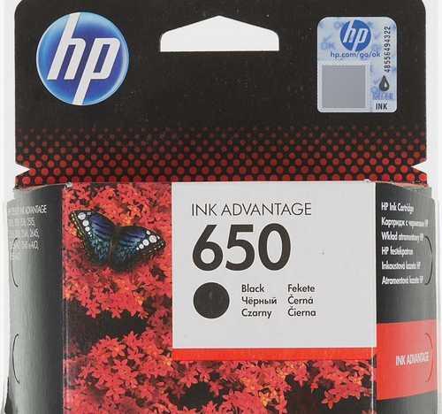 Картридж струйный черный HP 650 black (CZ101AE)