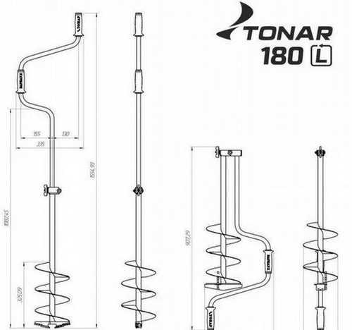 Ледобур Тонар лр-180Д (левое вращение) LK-180LD