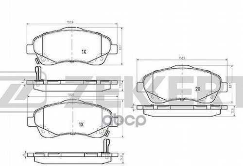 Колодки торм. диск. передн. Toyota Avensis (T25