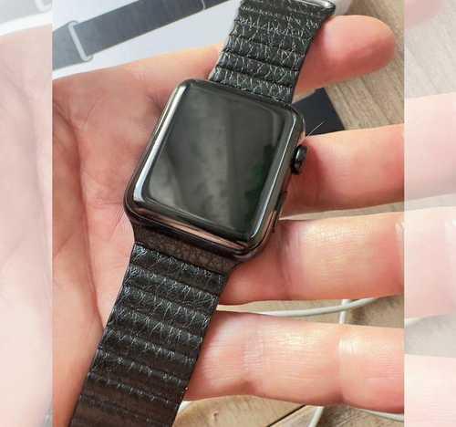 Apple watch 3*42m.stainless steel case *sapphire *