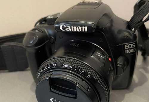 Фотоаппарат canon 1100 d + обьектив 50 1.8