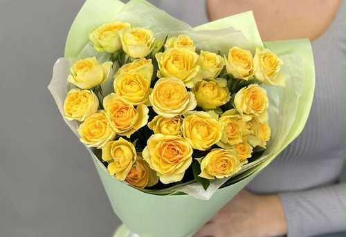 Цветы Букет из желтых кустовых роз