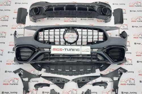Передний бампер 45 AMG+диффузор 35 AMG blk CLA 118
