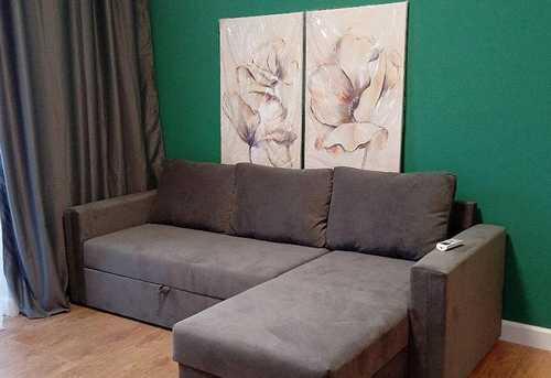 Угловой диван-кровать Марибо серый
