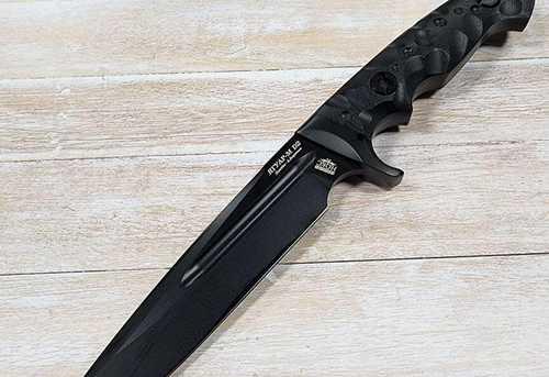 Нож нескладной Ягуар-М Black ст.D2 (нокс)