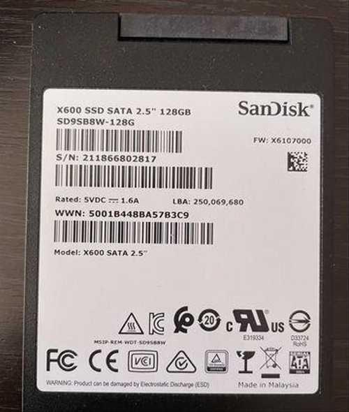 SSD SanDisk X600 SATA 2.5" 120GB