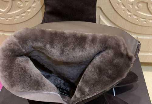 Сапоги зимние женские замшевые 38 размер, Италия