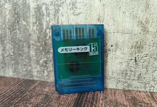 Карта памяти пс1 / memory card ps1 blue