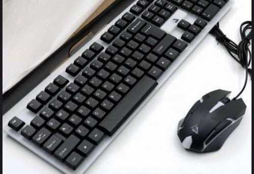 Комплект клавиатура и мышь с LED подсветкой
