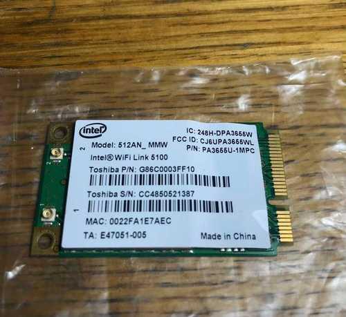 Wi-fi модуль Intel WiFi Link 5100 Model 512AN MMW