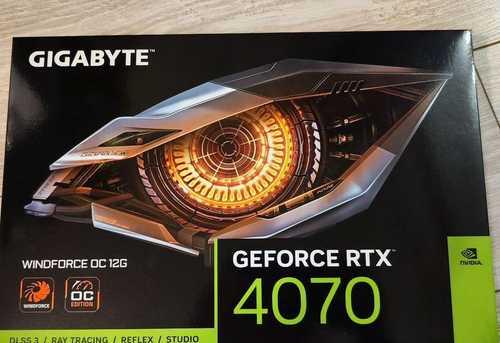 Новая Gigabyte RTX 4070 (3 кулера) windforce OC