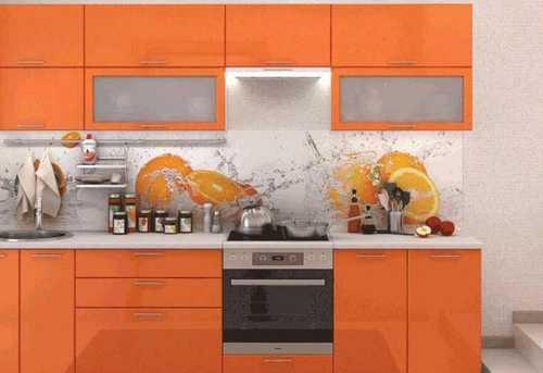 Кухня модульная Техно в Оранжевом глянце