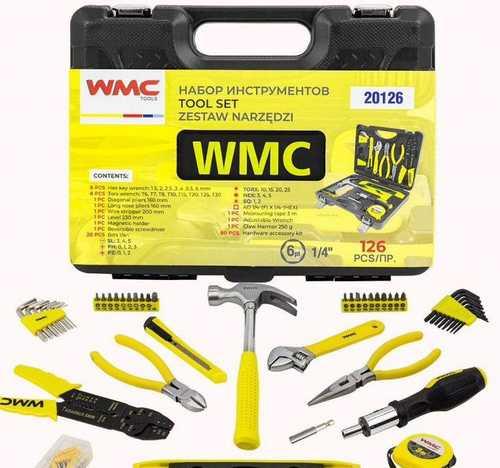 Набор инструментов 126пр. 1/4" (6гр.) WMC tools WMC-20126