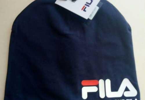 Новая стильная трикотажная шапка Fila оригинал р52