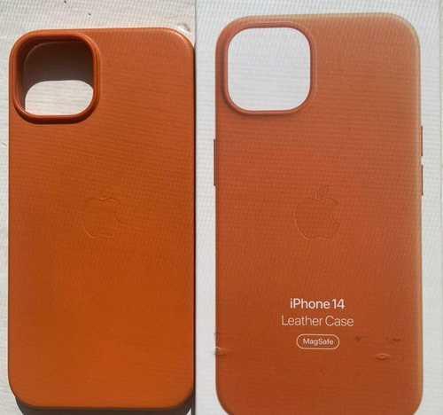 iPhone 14 leather case чехол оригинальный кожа