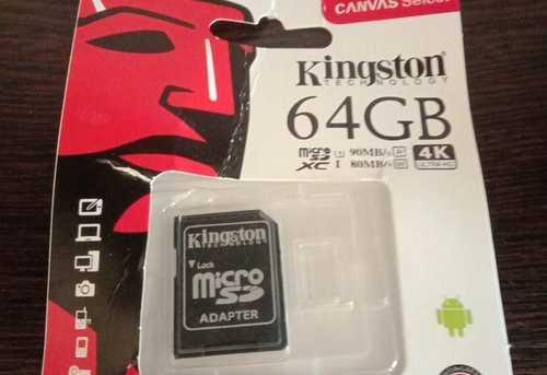 Карта памяти MicroSD 64gb