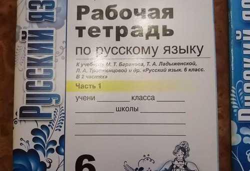 Рабочая тетрадь по русскому языку 6 класс