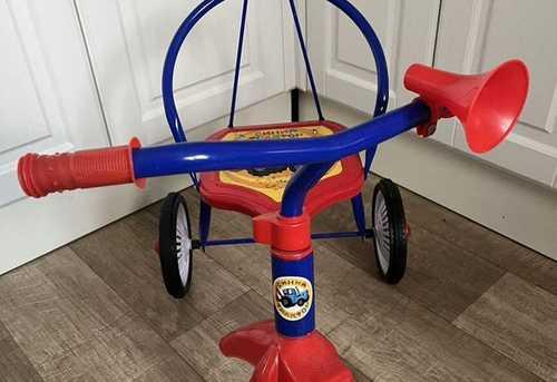 Детский трехколесный велосипед (синий трактор)