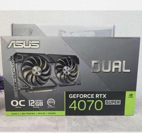 Новая Видеокарта asus RTX 4070 super dual EVO OC