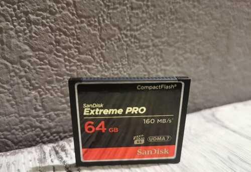 Карта памяти sandisk Extreme PRO 64gb CompactFlash