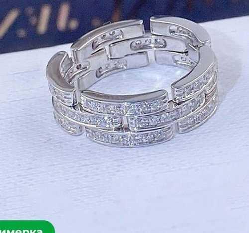 Кольцо Cartier Maillon Panthere белое золото 175 бр. 1.2620 ct