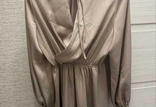 Платье женское бежевое вечернее 44 размер
