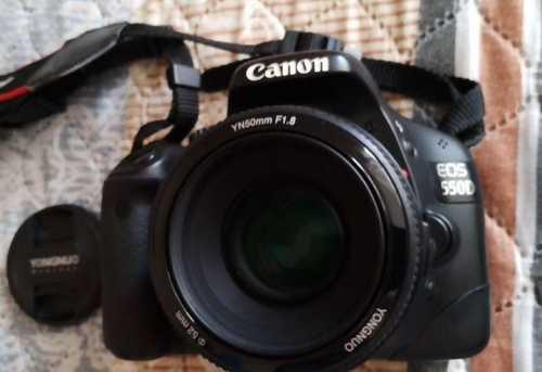 Зеркальный фотоаппарат canon 550d с портретником