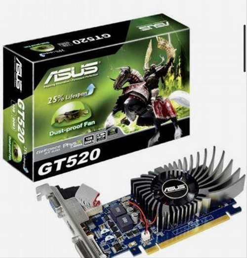 Видеокарта asus Geforce GT520 1Gb