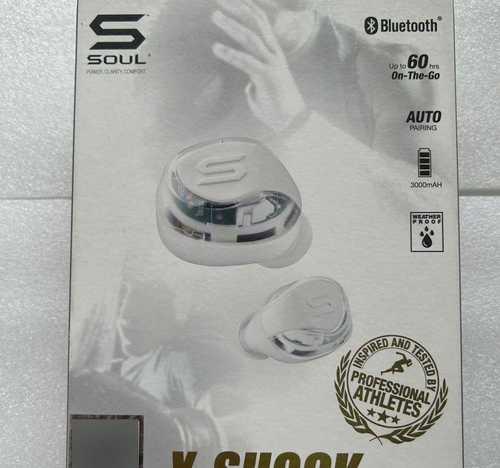 Беспроводные наушники Soul X-Shock White.Новые