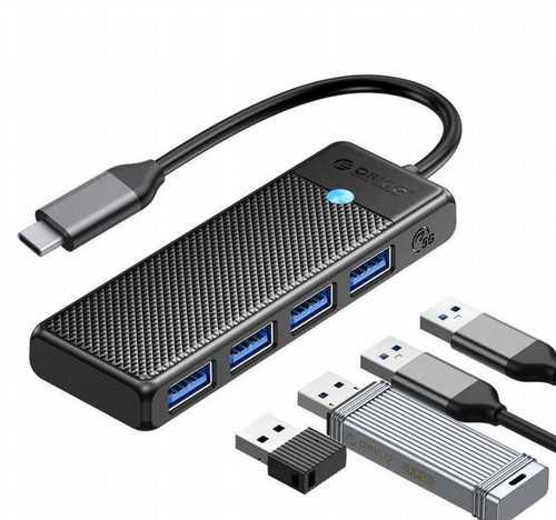 USB - хаб orico papw4A-C3 USB HUB 3.0, хаб USB -С