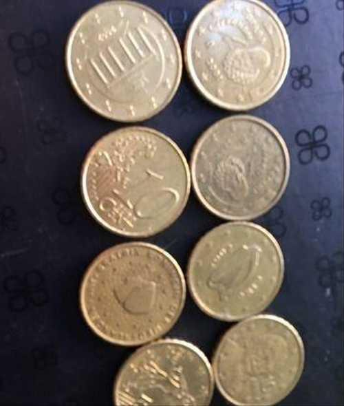 Монеты 10 евро центы