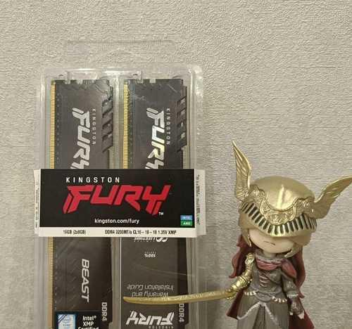 Оперативная память HyperX Fury ddr4 8gb 16gb* 3200