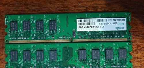 Оперативная память Apacer DDR2-800 2GB