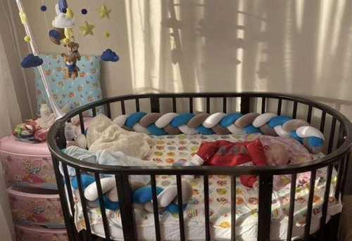 Кроватка для новорожденных с маятником 7 в 1