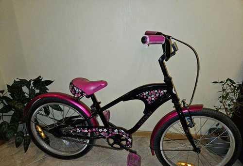 Велосипед радиус 20 розовый/ черный