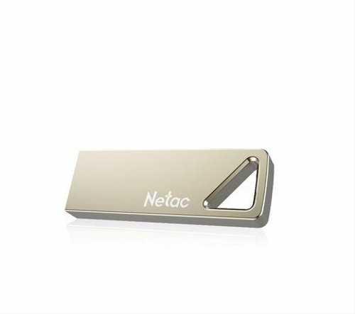 Флешка USB 32Gb (USB 2.0) Netac U326,метал. золот