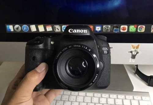 Фотоаппарат Canon 7D + объектив 50mm 1.8