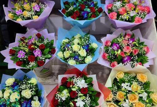 Готовые букеты свежие собранные цветы с доставкой